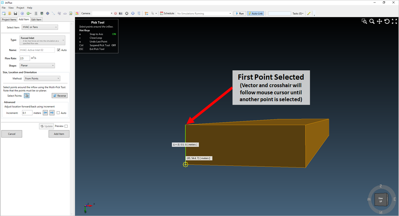 inFlux Internal Ventilation HVAC Inlet Definition Multi Pick Tool